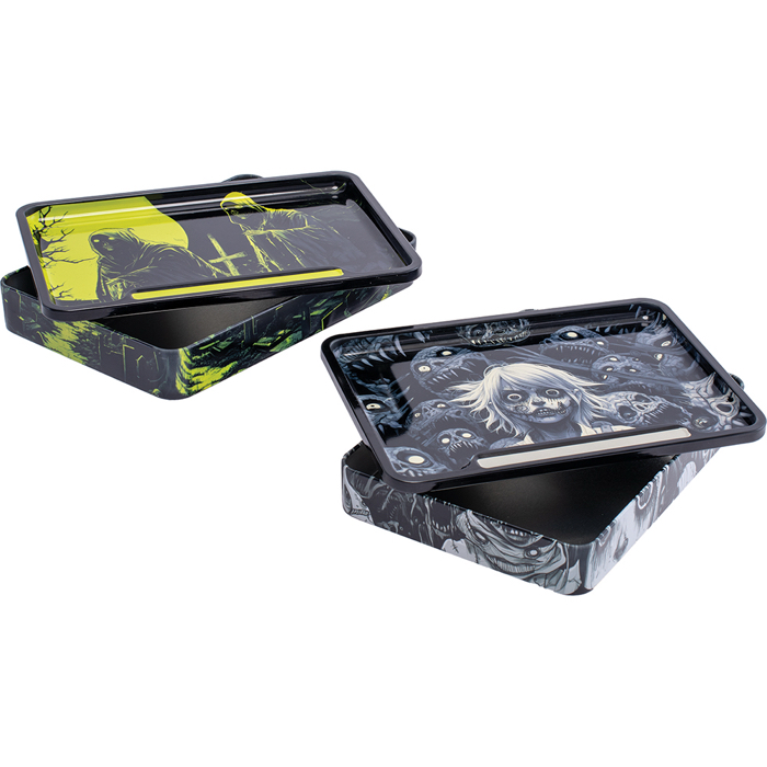 Fujima 6ct Tin Stash Box & Rolling Tray - Horror